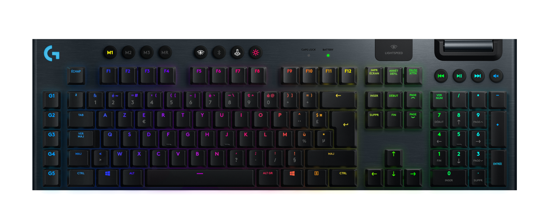LOGITECH CLAVIER MÉCANIQUE de jeu Lightspeed RGB sans fil avec GL ...